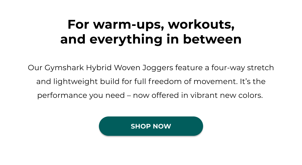 The joggers you love in new colors | Gymshark Newsletter - InboxLetter